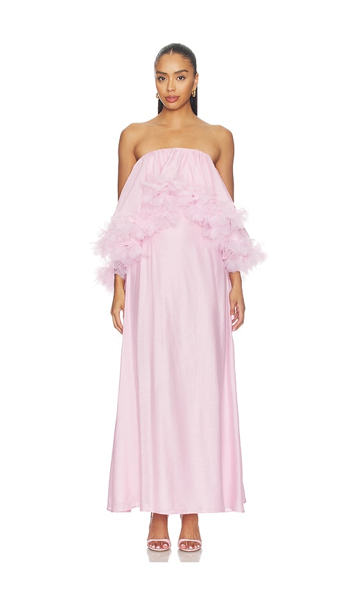 ELLIATT elliatt fiorina strapless gown in pink.